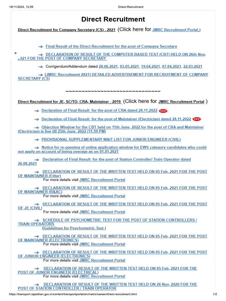 Direct Recruitment | PDF | Business | Finance & Money Management