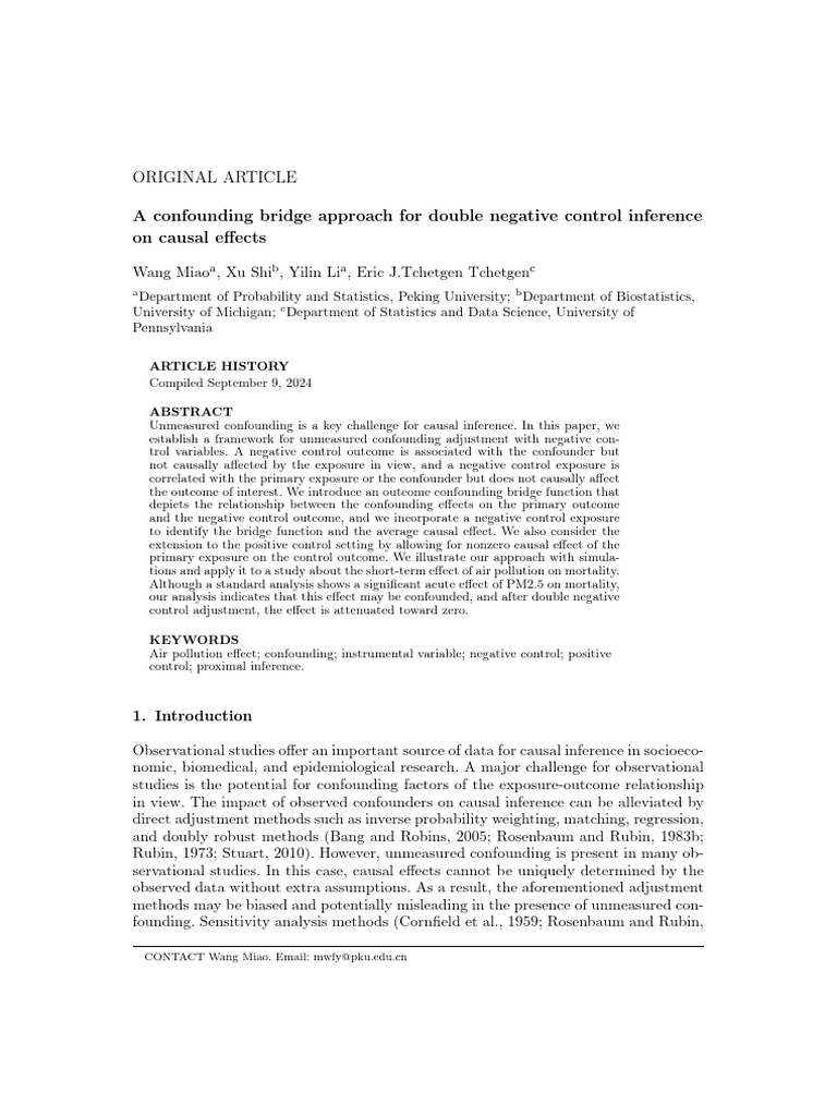 Causal Inference for Statisticians | PDF | Confounding | Ordinary Least ...