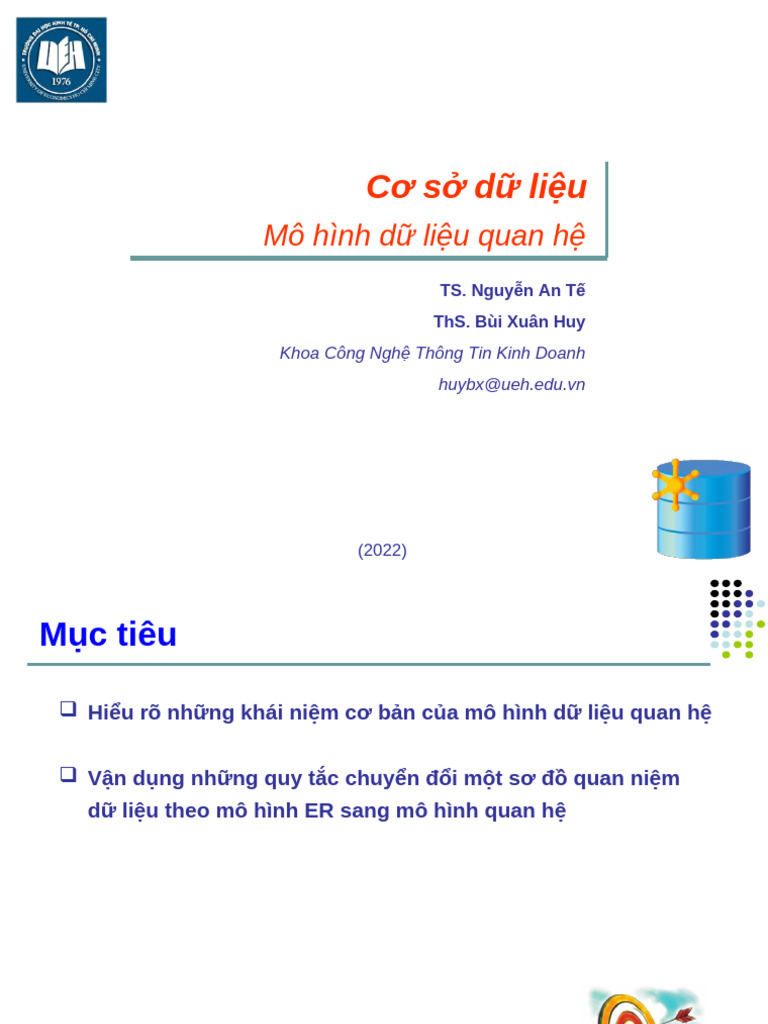 CSDL - Ch3.mo Hinh DL Quan He | PDF
