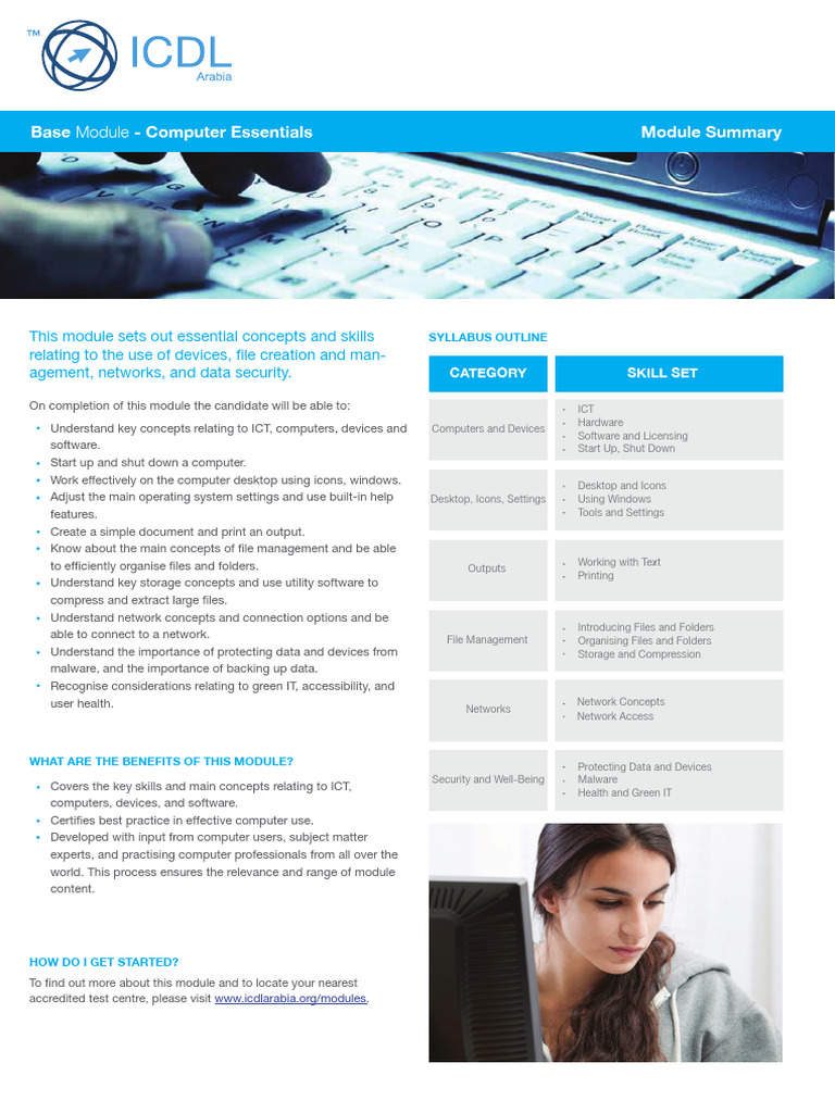 Datasheet ICDL Computer Essentials English | PDF | Icon (Computing ...