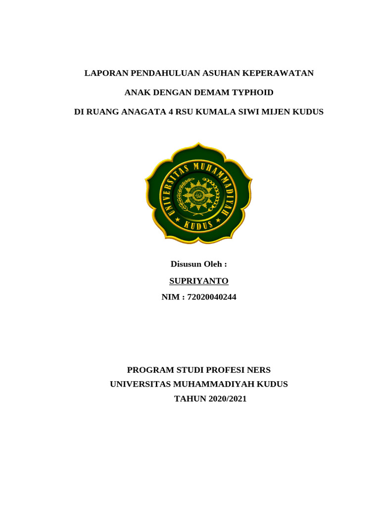 Asuhan Keperawatan Anak Demam Typhoid | PDF