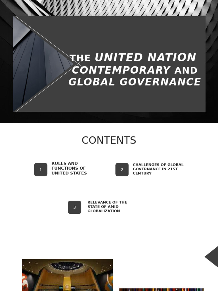 UN's Role in Global Governance Challenges | PDF | United Nations ...