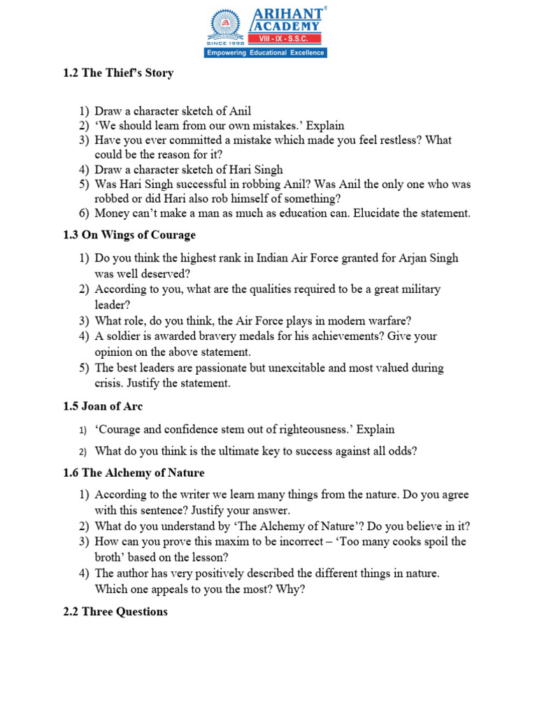 G10 Personal Response Questions | PDF