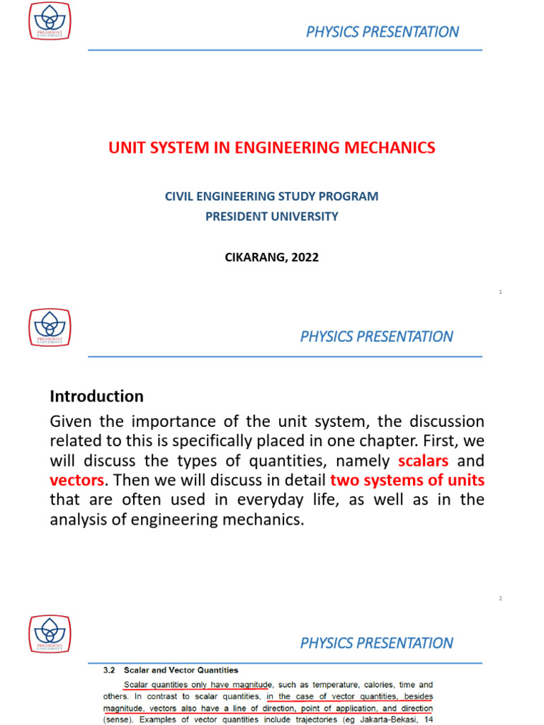 03-Unit System and Force Analysis | PDF | Force | Linear Algebra