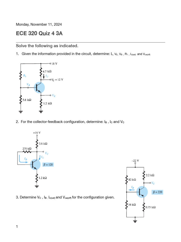 ECE 320 Quiz 4 | PDF | Science & Mathematics
