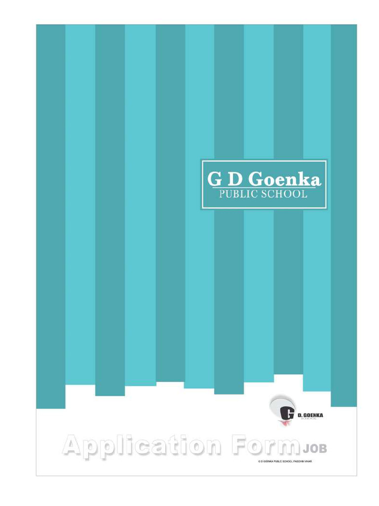 Application Form GD Goenka School 2 | PDF