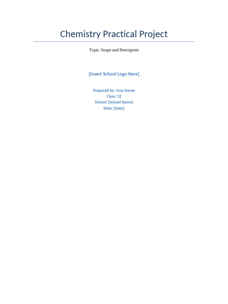 Soaps and Detergents Chemistry Project | PDF | Sodium Hydroxide | Detergent