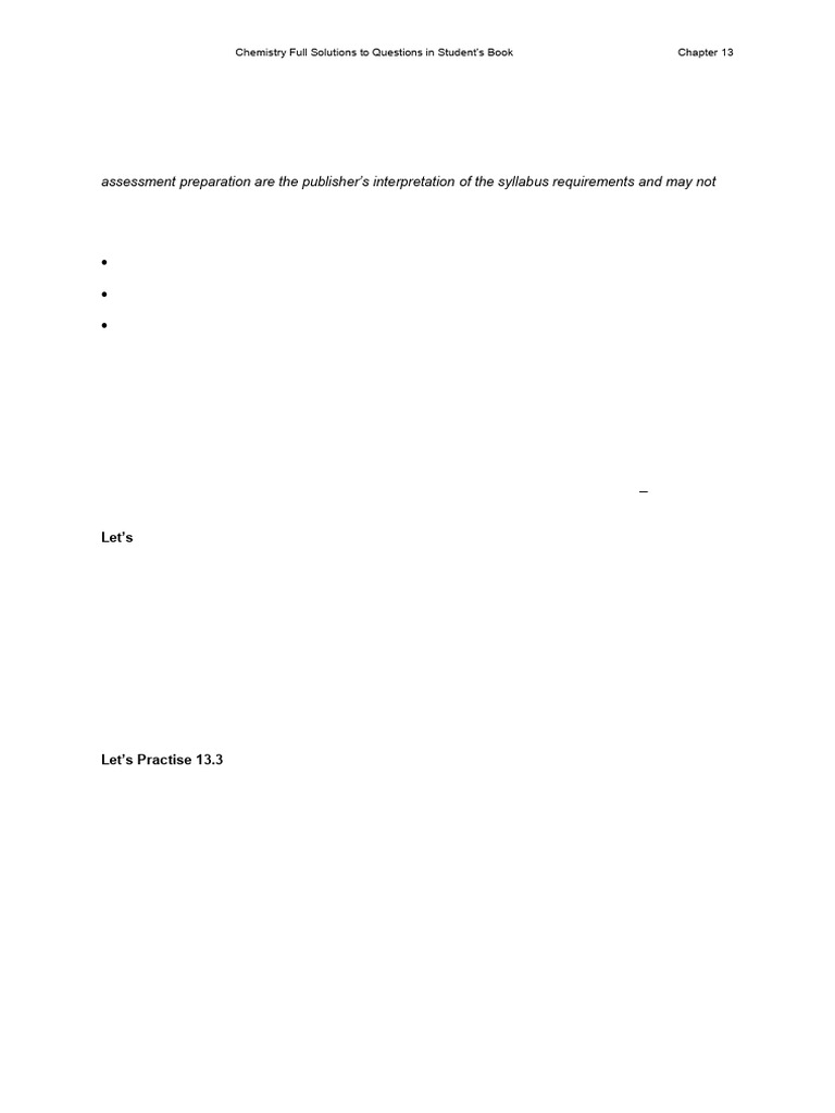 MCE IGCSE Chemistry SB C13_Full Solutions | PDF | Chlorine | Sodium
