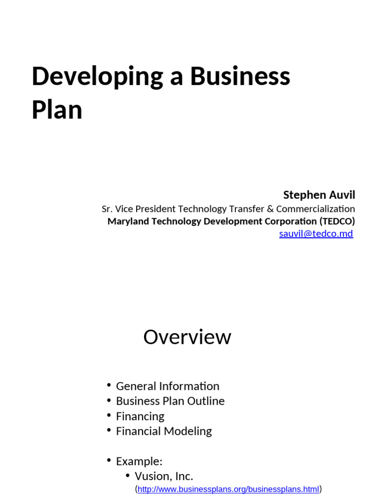 Developing A Business Plan - Part I and II - 2016 | PDF | Expense ...