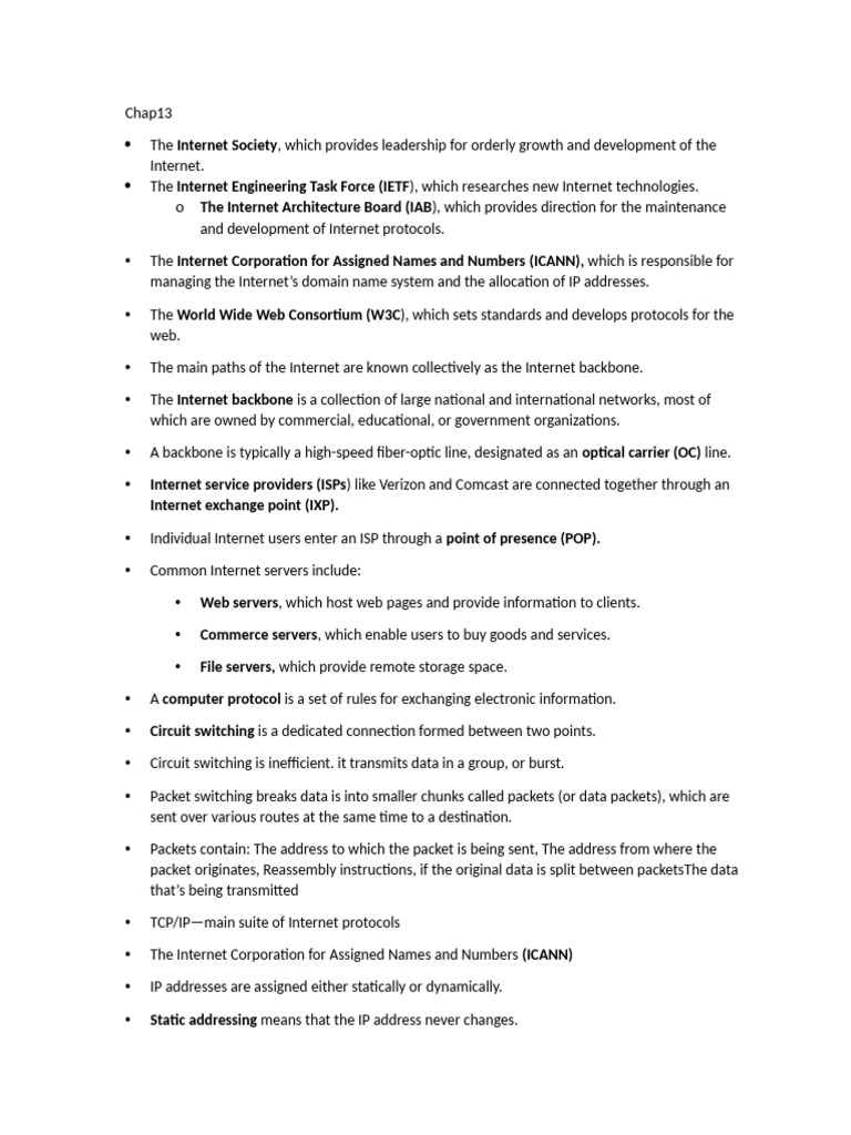 BCIS 1305 Final Review | PDF | Computer Network | Internet