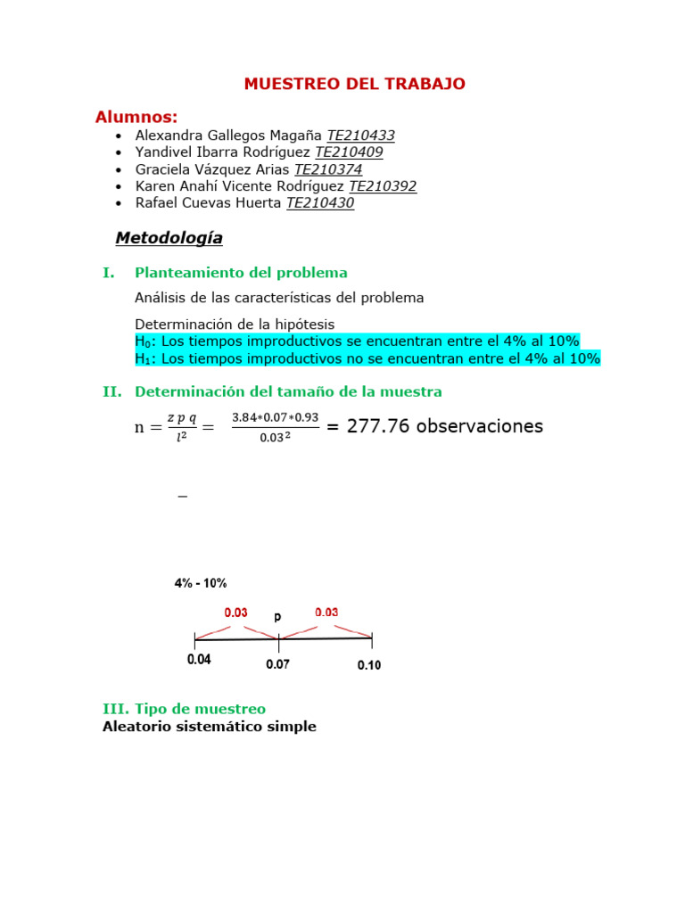 Tema 2. Muestreo Del Trabajo | PDF