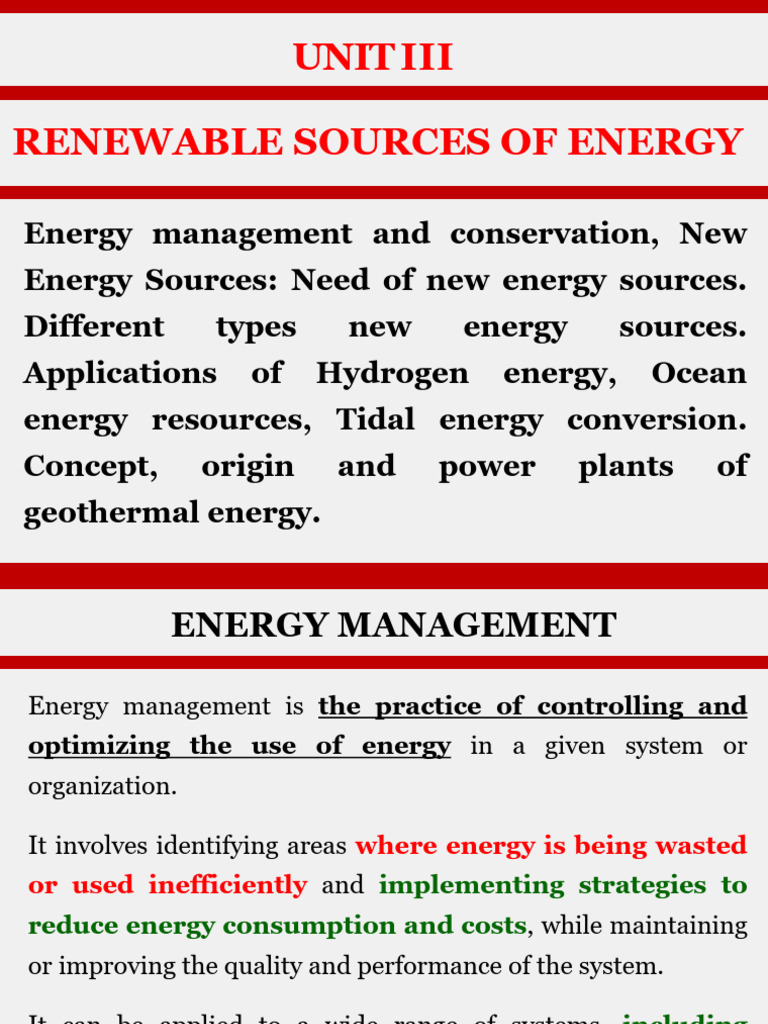 EVS - UNIT III - Renewable Sources of Energy | PDF | Fuel Cell | Energy ...