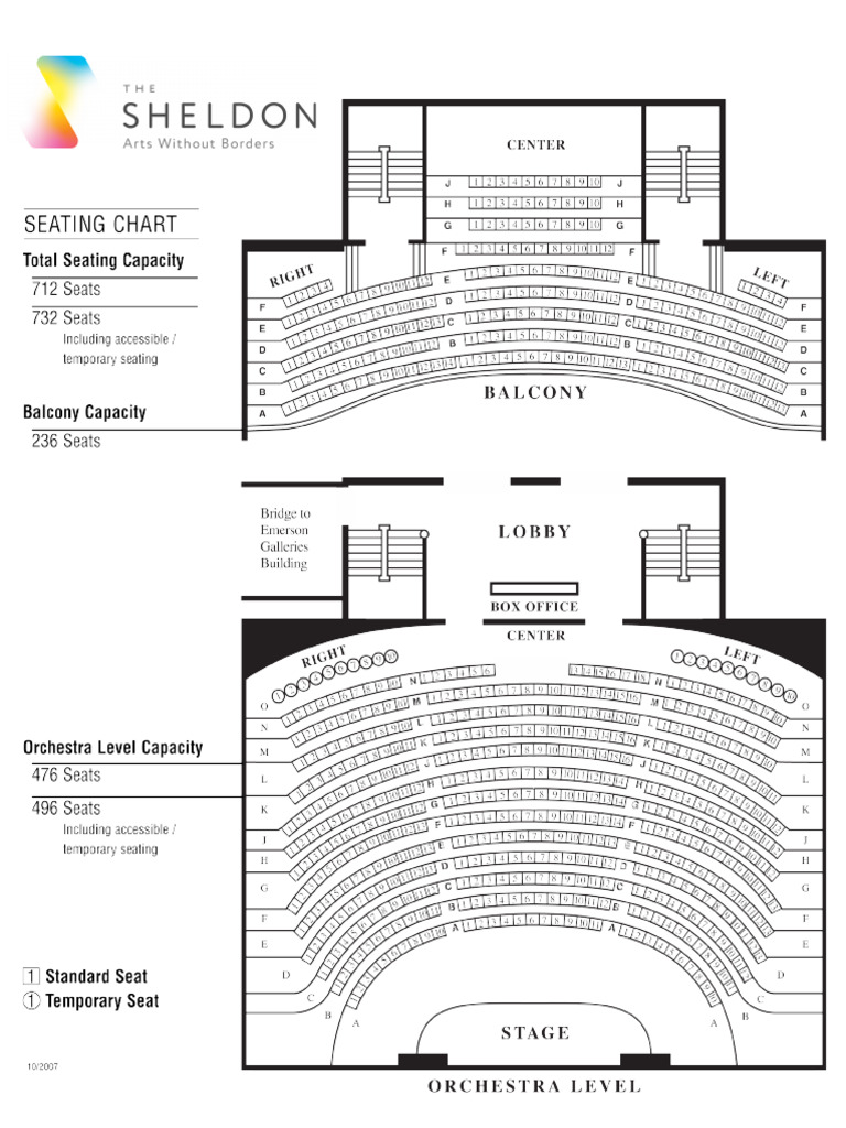 Sheldon Concert Hall Seating Map | PDF