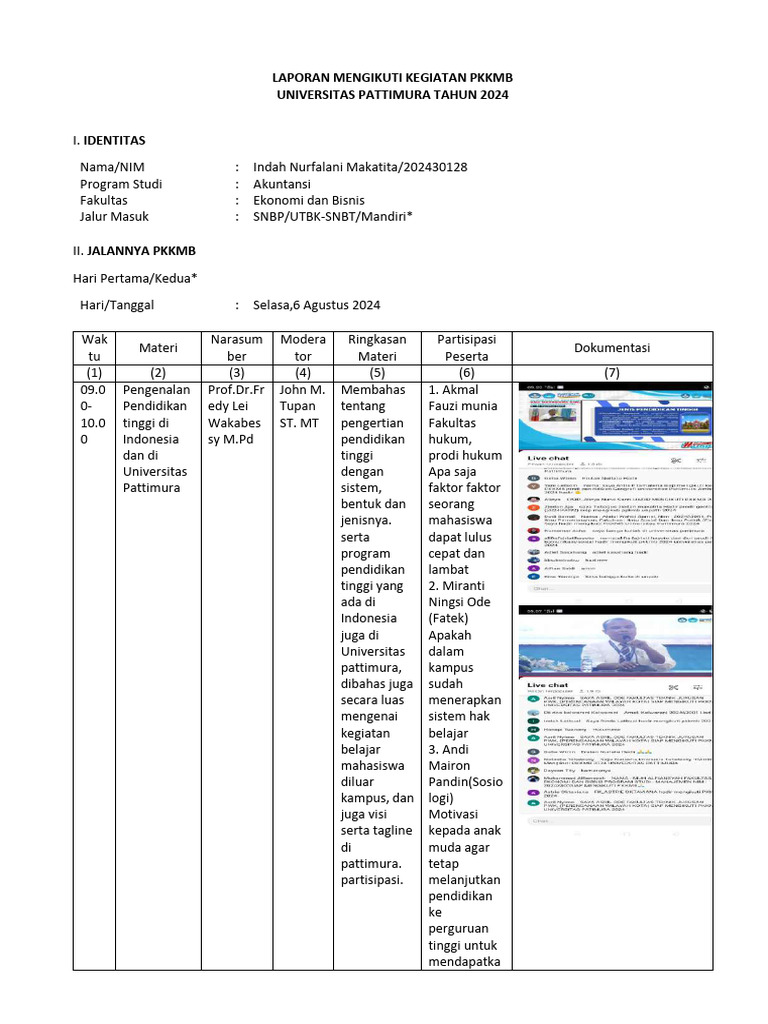 Draft Template Laporan Mahasiswa - Compressed | PDF
