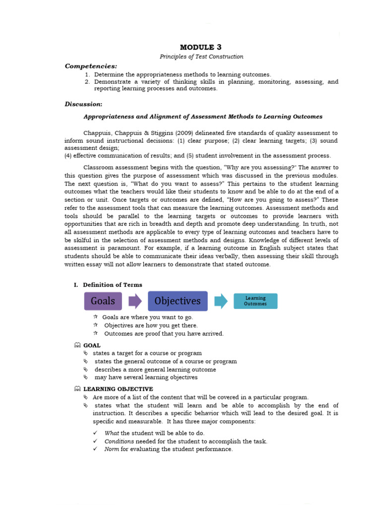 Principles of Test Construction - Assessment-Module-3 | PDF ...