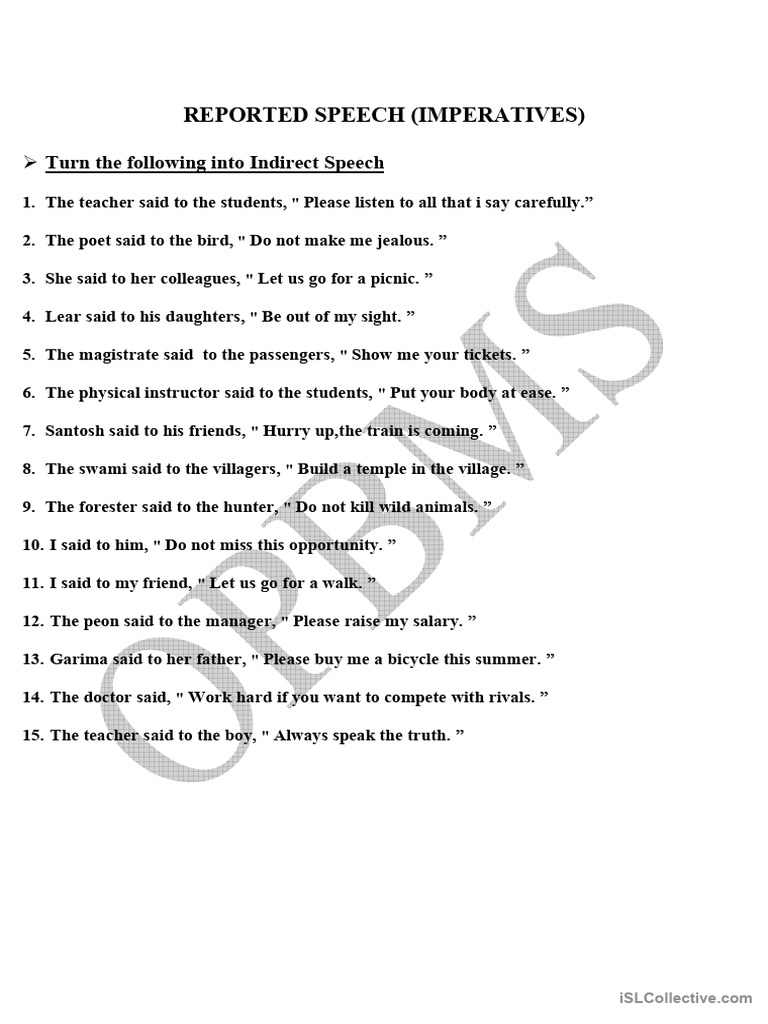 DIRECT AND INDIRECT SPEECH (2) | PDF