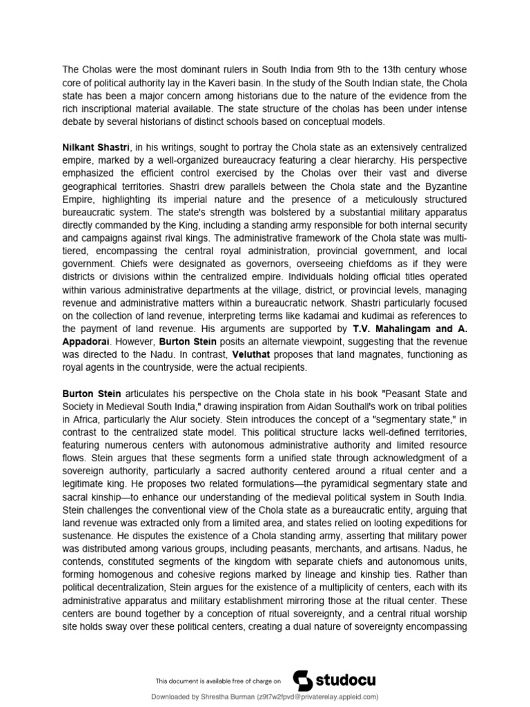nature-of-chola-state | PDF | State (Polity) | Bureaucracy nature-of-chola-state | PDF | State (Polity) | Bureaucracy