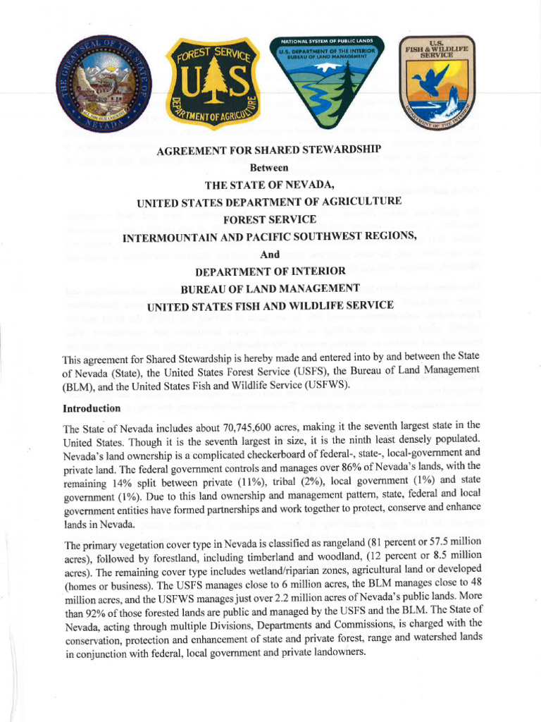 Shared Stewardship Agreement | PDF