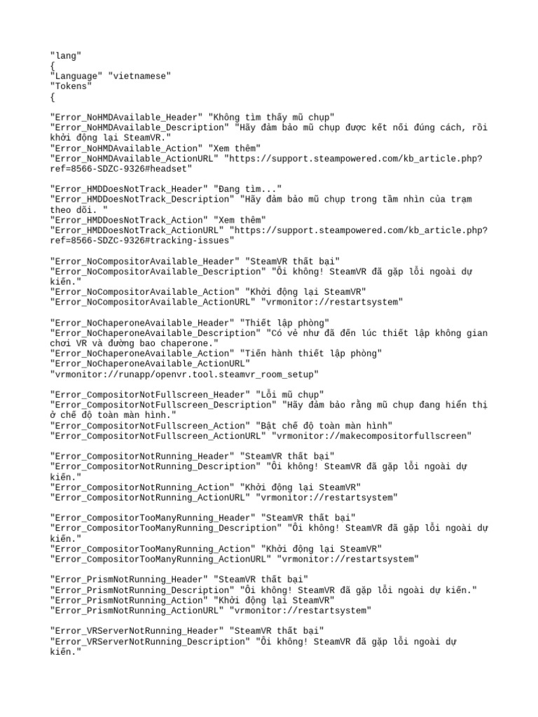 Vrmonitor Errors Vietnamese | PDF