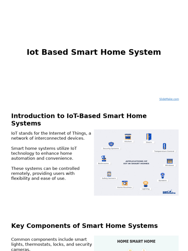 Iot Based Smart Home System Pdf Internet Of Things Home Automation