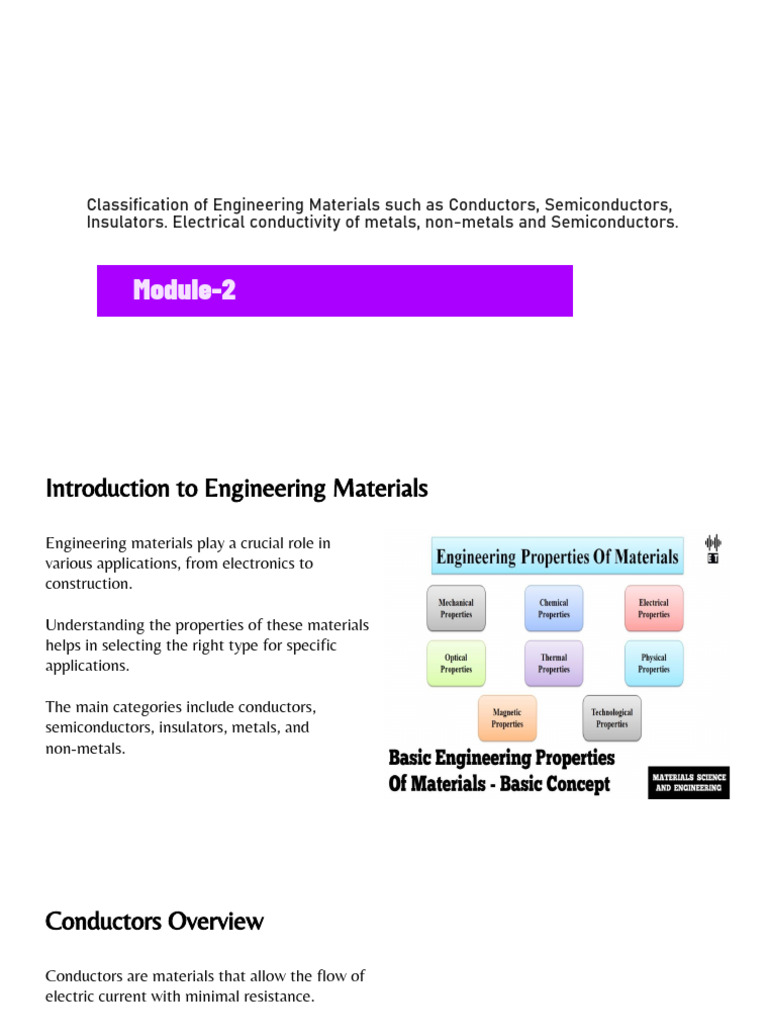Module-2 | PDF | Semiconductors | Electrical Conductor