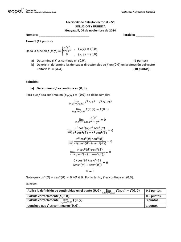 Leccion2 v1 Sol y Rub | PDF | Vector Euclidiano | Física Matemática