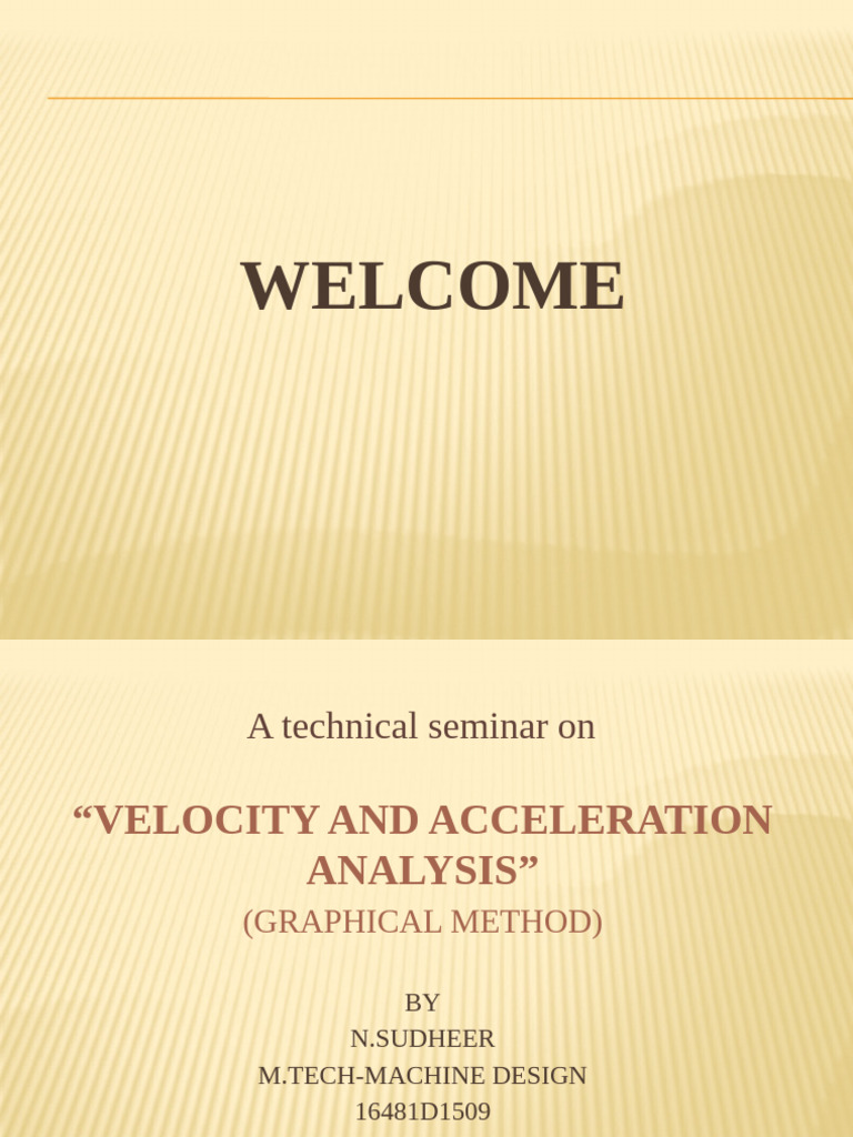 Fdocuments - in - Velocity and Acceleration Analysis | PDF ...