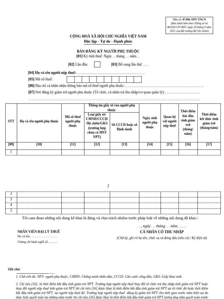 Form B N Đăng Ký Ngư I PH Thu C | PDF