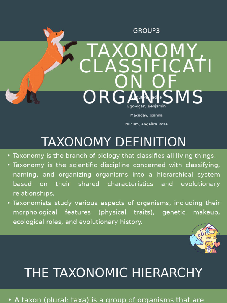 GROUP3_FINAL PPT | PDF | Taxonomy (Biology) | Biological Classification