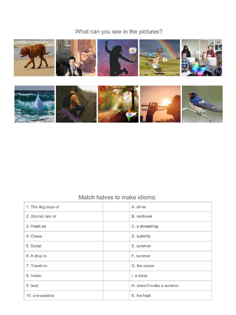 Summer Idioms | PDF
