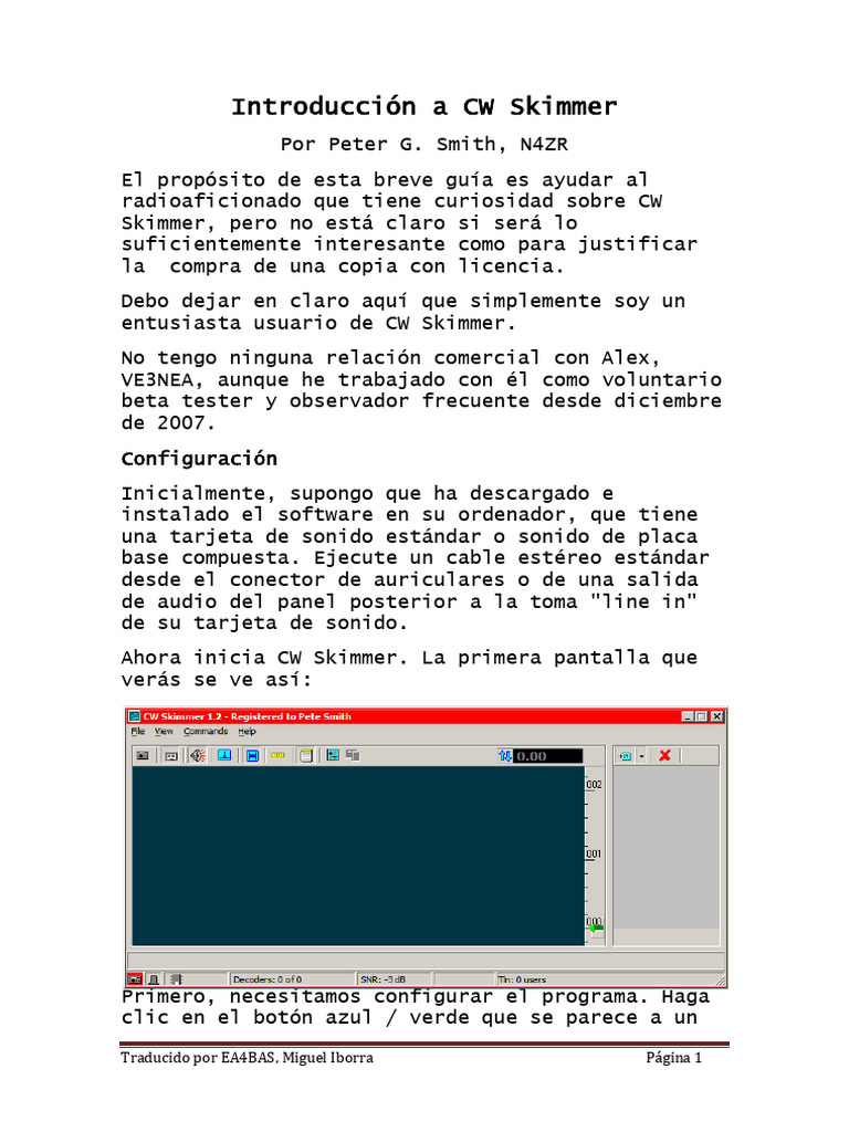 Introduccion A CW Skimmer | PDF | Radio | Altoparlante