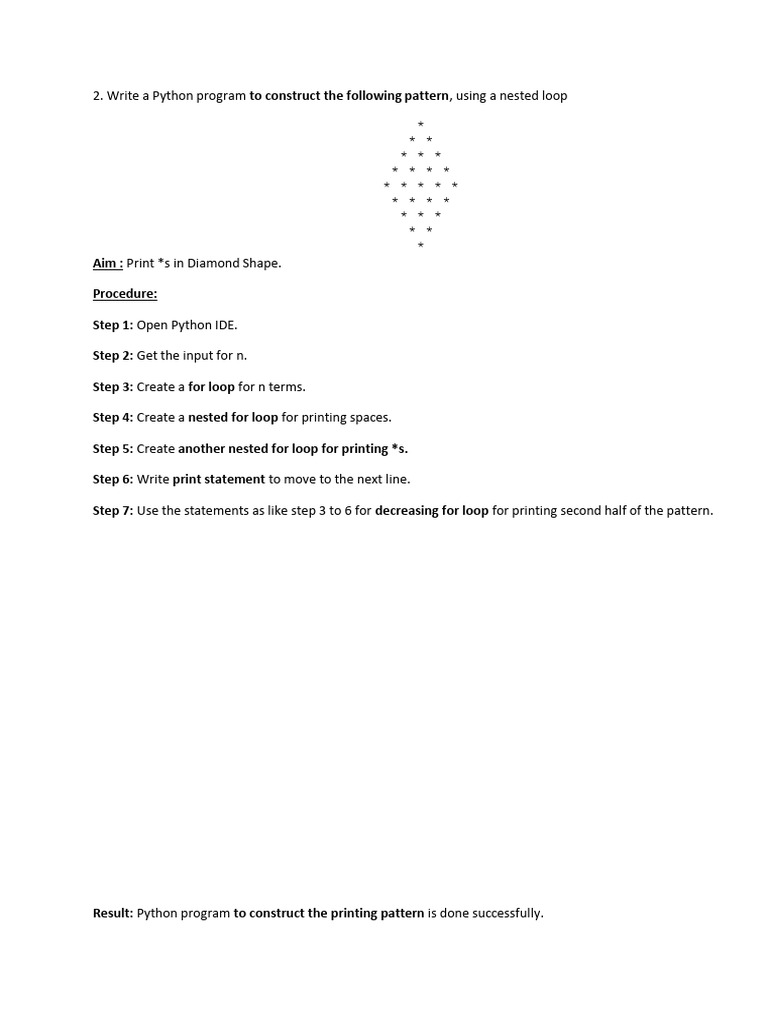 P02 - Print Diamond Shape | PDF