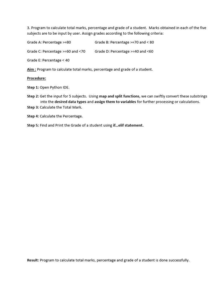 P03 - Grade of A Student | PDF | Computers