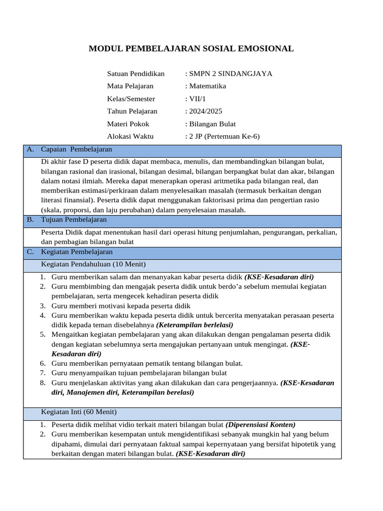 Modul Ajar Pse | PDF | Karier & Perkembangan