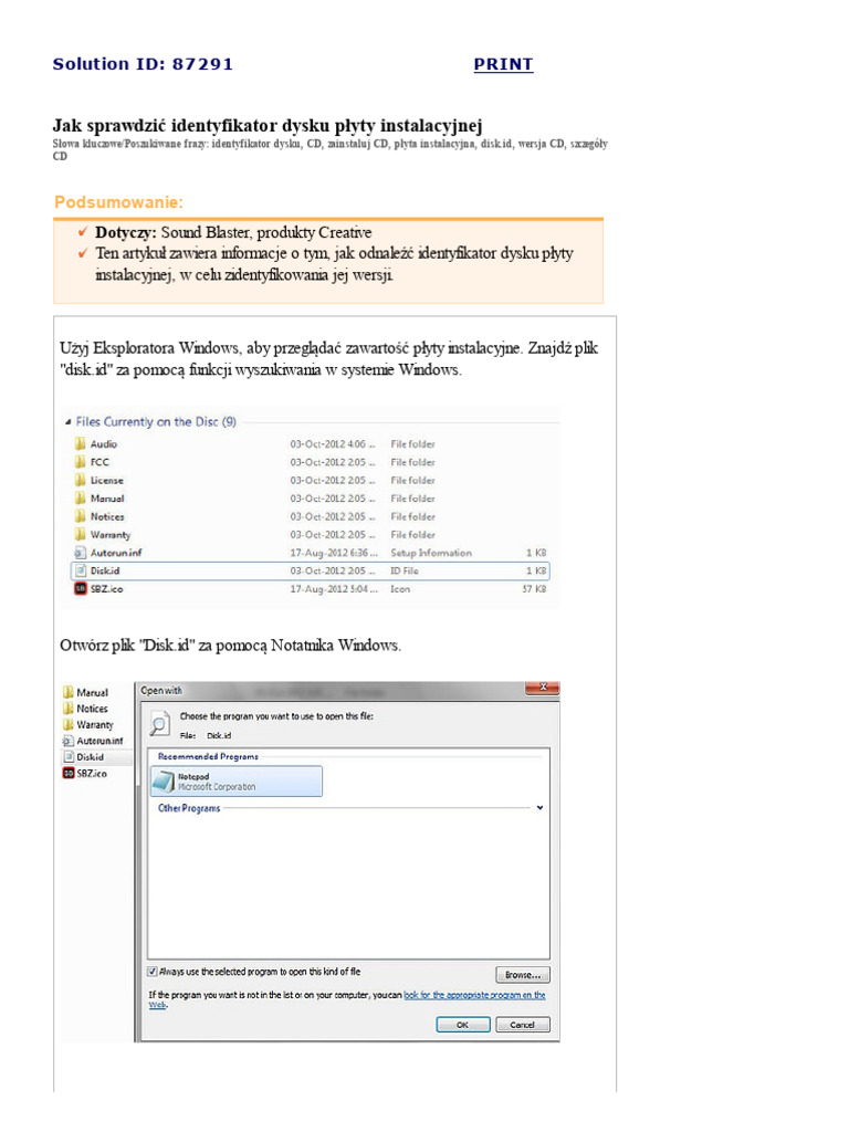 Jak Sprawdzi-Ç Identyfikator Dysku P+éyty Instalacyjnej | PDF