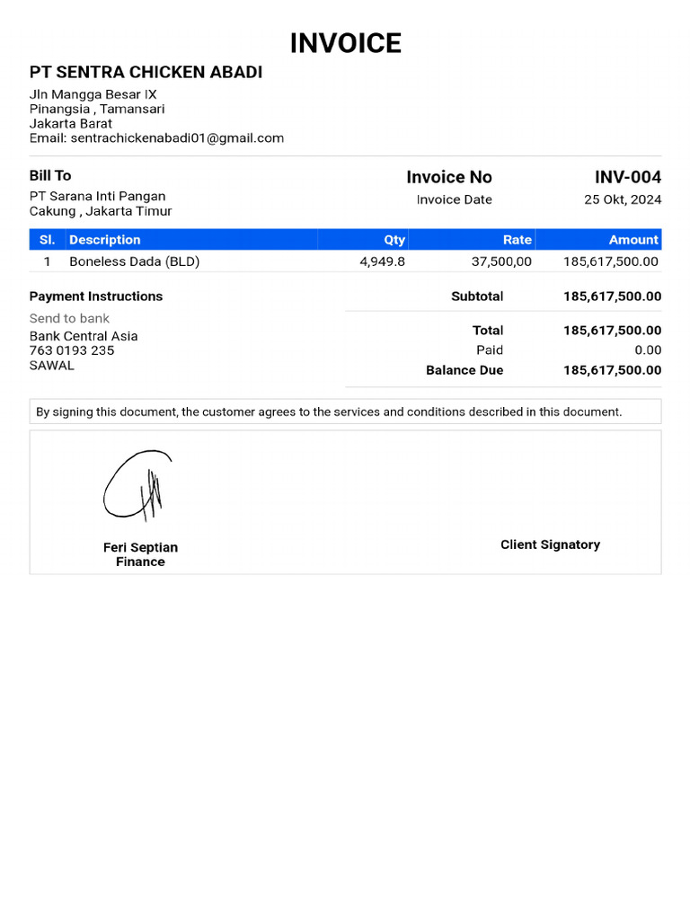 Invoice INV 004 | PDF
