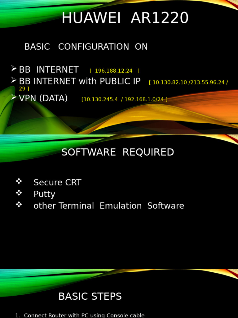 HUAWEI AR1220 | PDF | Ip Address | Router (Computing)