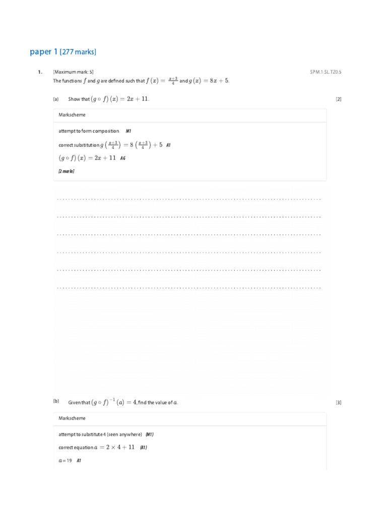 Paper 1 | PDF | Quadratic Equation | Trigonometric Functions