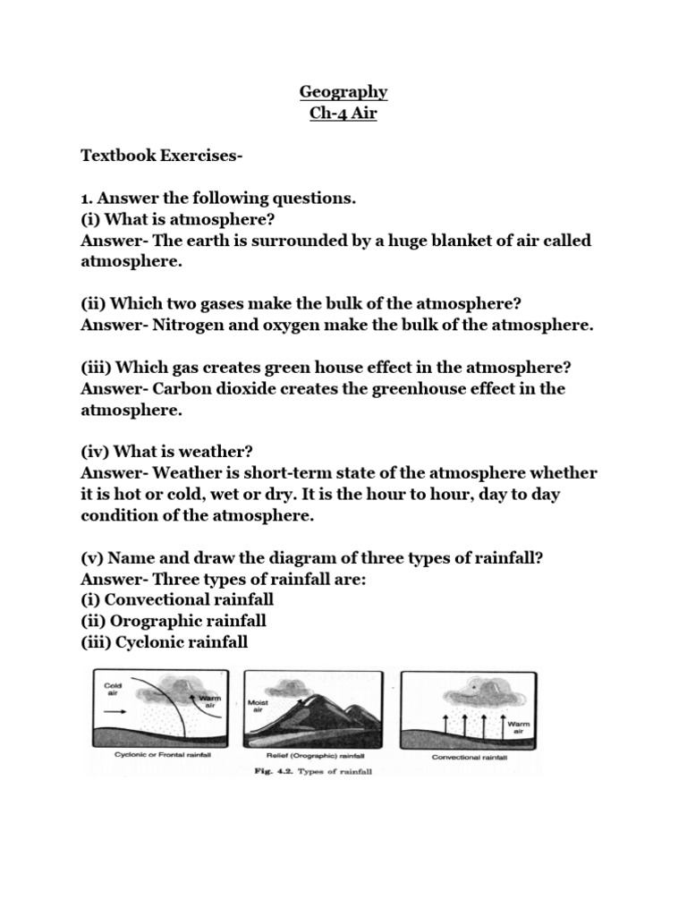 Grade 7 Ch-4 Air | PDF | Atmosphere Of Earth | Atmosphere