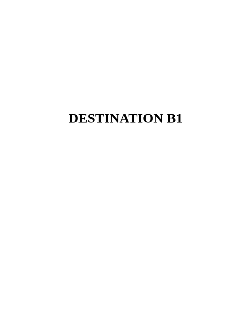 Destination B1 | PDF