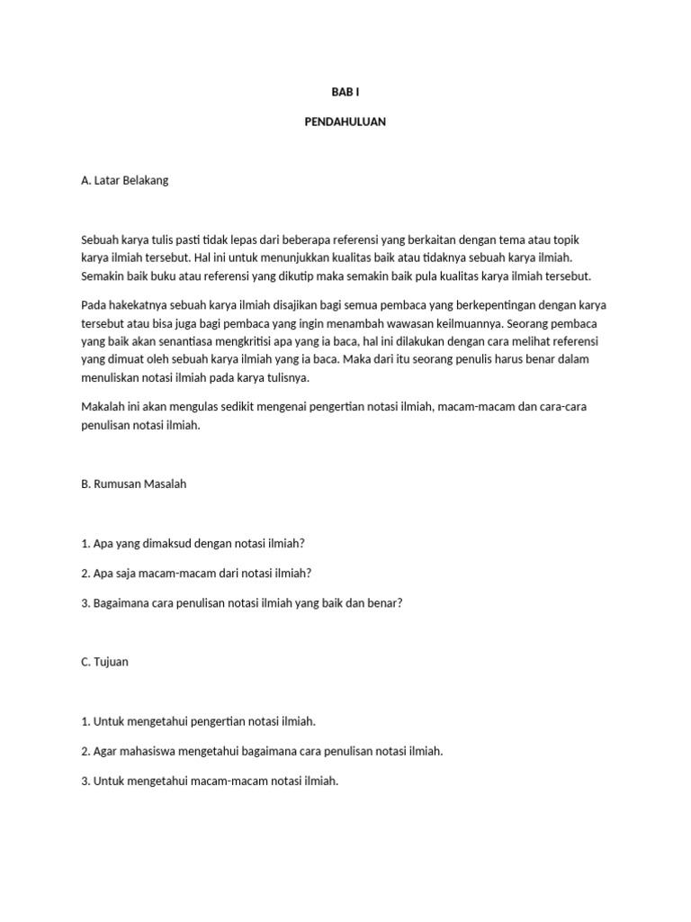 Tugas Indo s2 Notasi Ilmiah | PDF