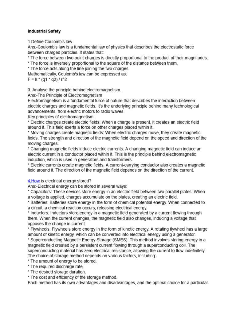 Industrial Safety | PDF | Electric Field | Cardiopulmonary Resuscitation