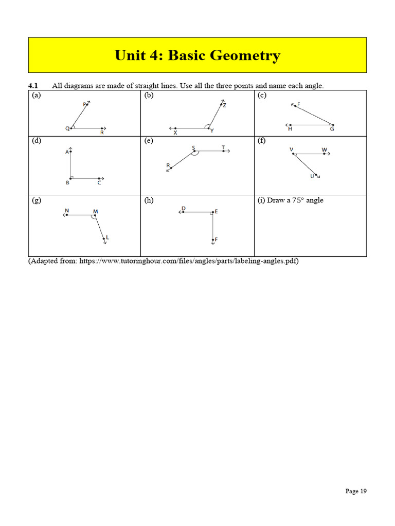 2425 Y6 Math Term 1 Revision Booklet U4 | PDF | Circle | Triangle