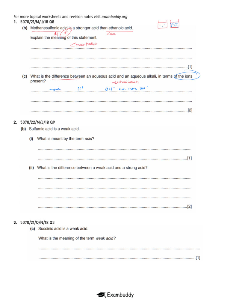 QP Acid Base Salt P2 Olvl | PDF