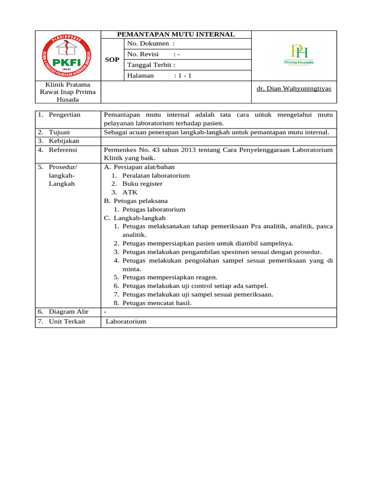105 Sop Pmi | PDF | Kesehatan Holistik