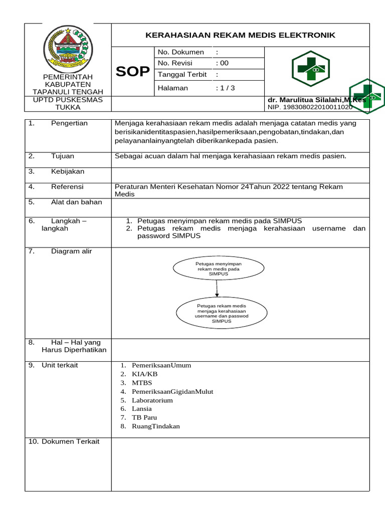 Sop Kerahasiaan Rme | PDF