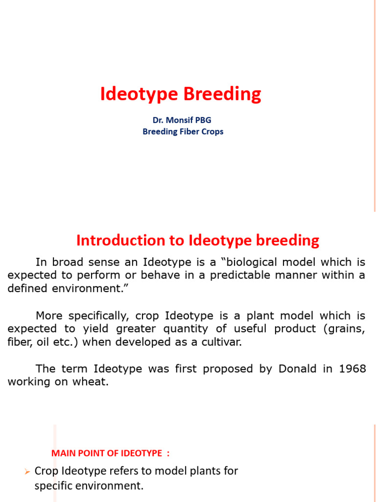 Ideotype Breeding in Fiber Crops | PDF | Plant Breeding | Wheat