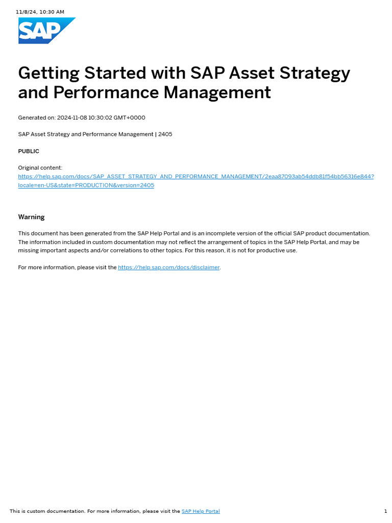 Getting Started With SAP Asset Strategy and Performance Management ...