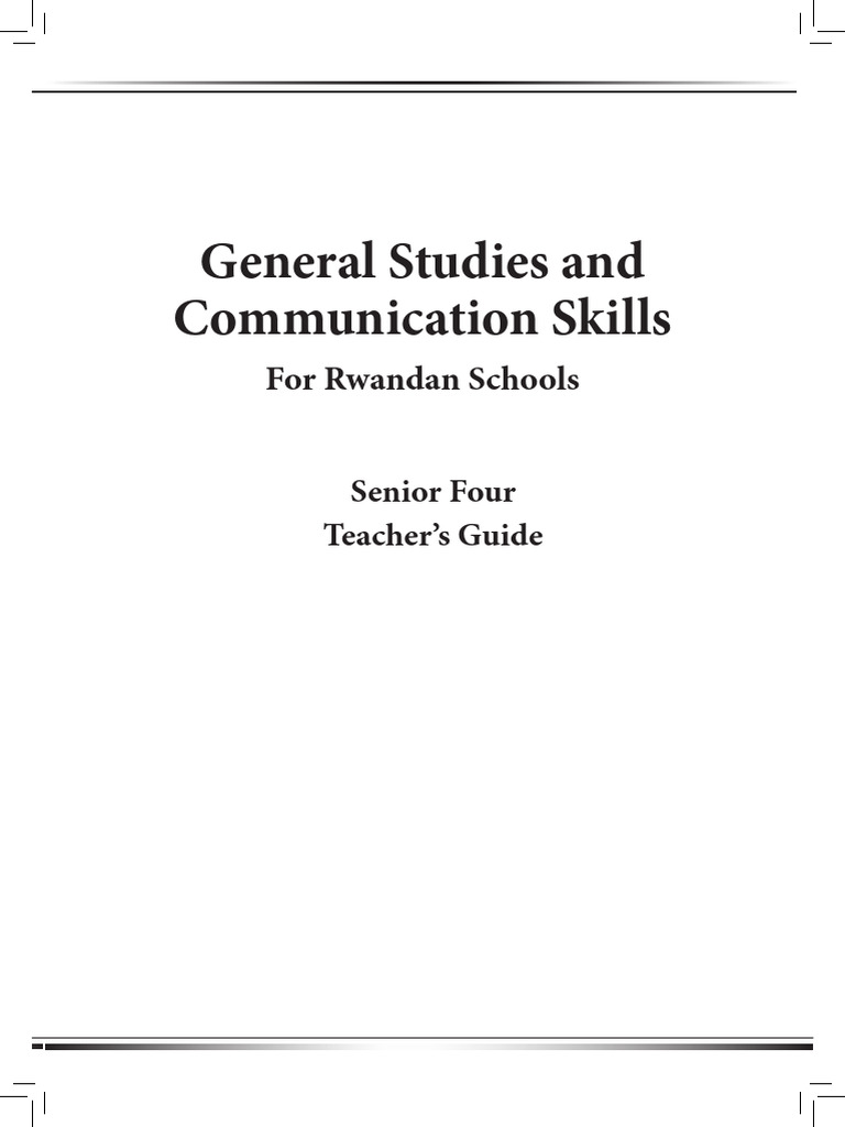 S4 General Studies Teacher's Guide | PDF | Learning | Teachers
