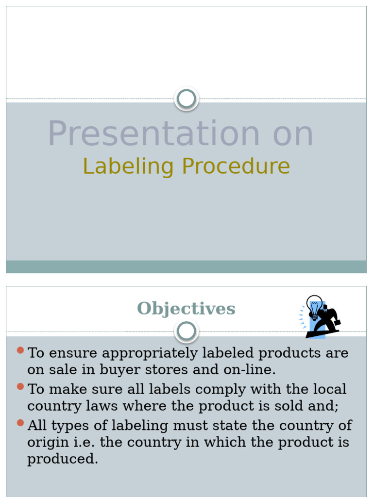 Presentation On Label Attachment | PDF
